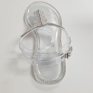 Shoes | Clear Rhinestone Embellished Jelly Sandals | Poshmark